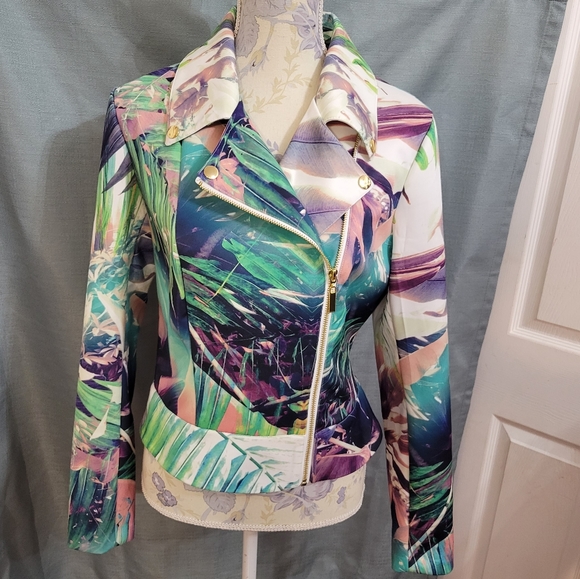 Jennifer Lopez | Jackets & Coats | Jlo Tropical Moto Jacket | Poshmark